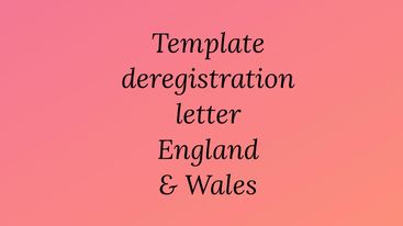 Deregistration letter England - Educational Freedom